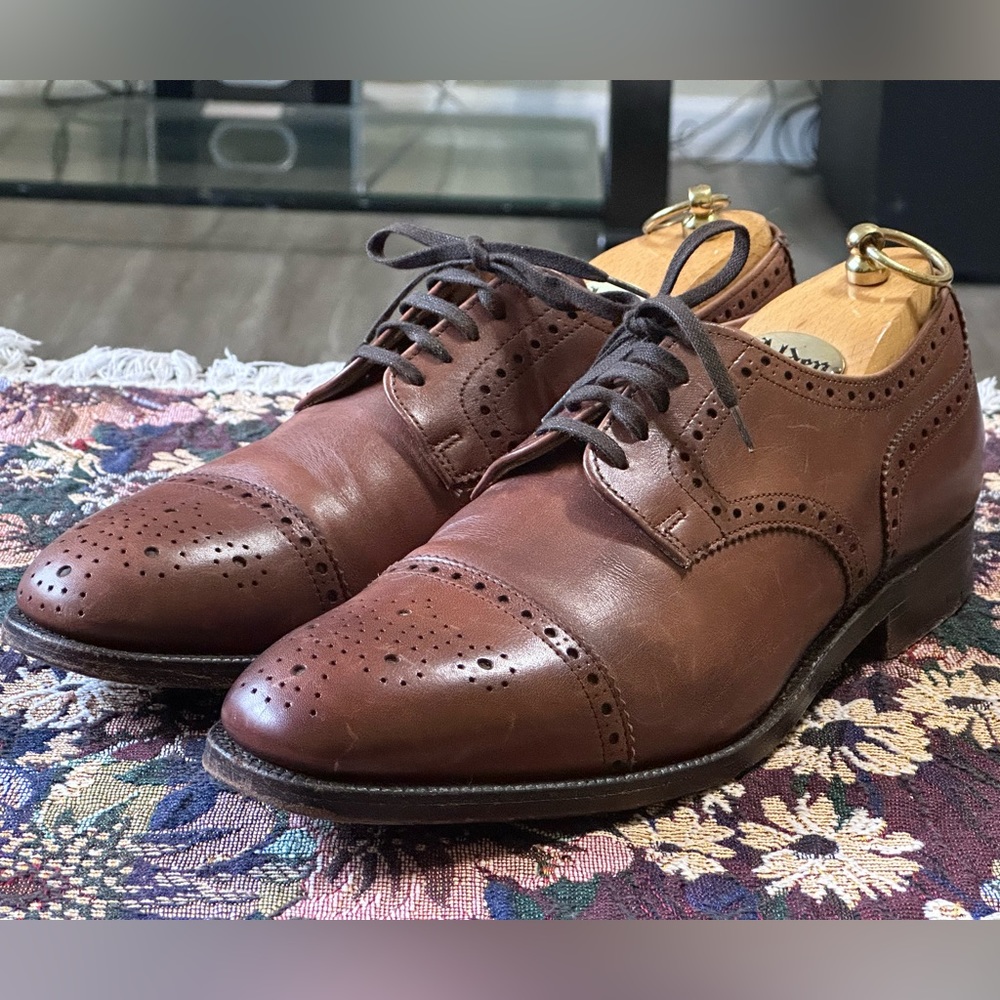 Cheaney Royal Tweed Cap Toe Premium Grade Brown Leath… - Gem